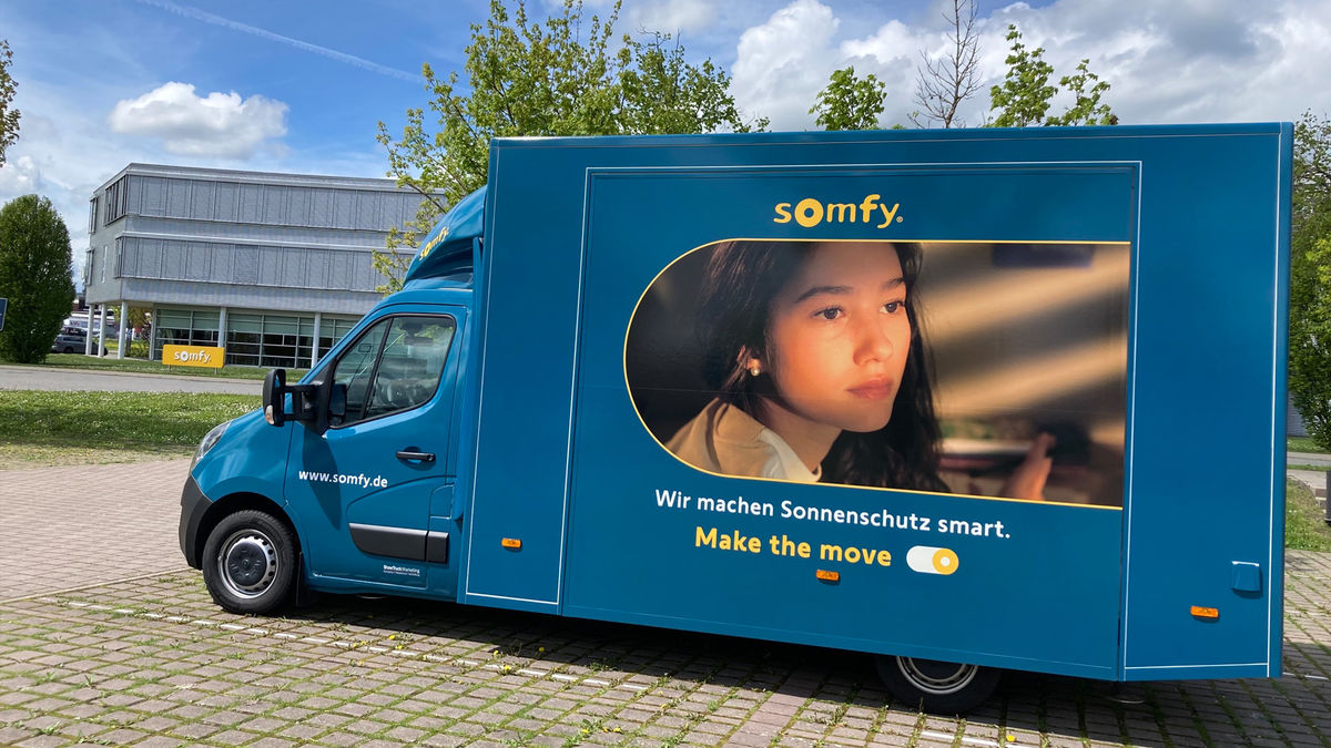 Der mobile Somfy Showroom am 16.08.2023 bei uns zu Gast: Faßbender GmbH